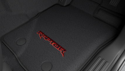Ford Ranger NEXT GEN Mats Carpet - Premium Set of 4 Raptor Logo ...